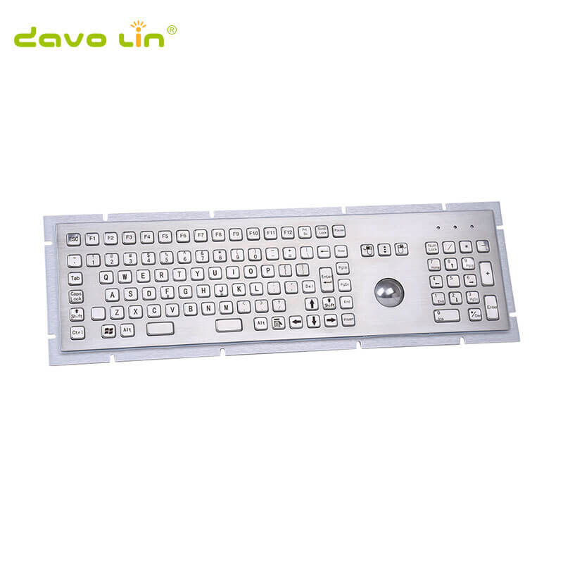Industrial Trackball Metal Keyboard With 103 Keys integrated 38mm ...
