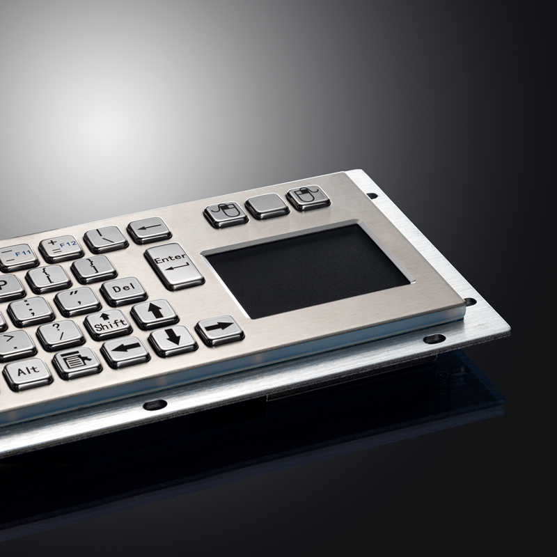 Metal button Industrial touchpad brushed stainless steel keyboard for ...