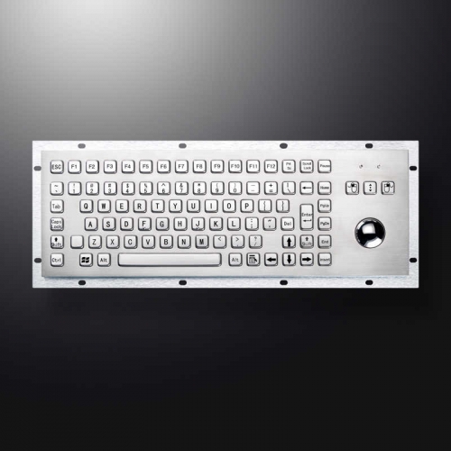 IP65 Metal Industrial Keyboards With Trackball Stainless Steel USB ...