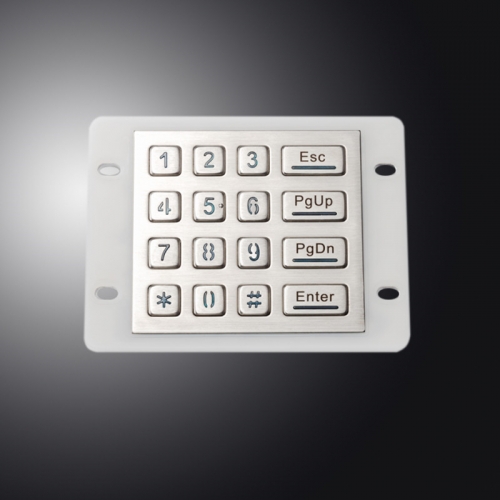 IP68 highest waterproof rating 16Keys Industrial Metal Keypad for for ...